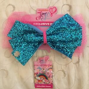 JoJo Siwa | Accessories | Jojo Siwa Exclusive Blue Sparkle Bow Tote Bag ...